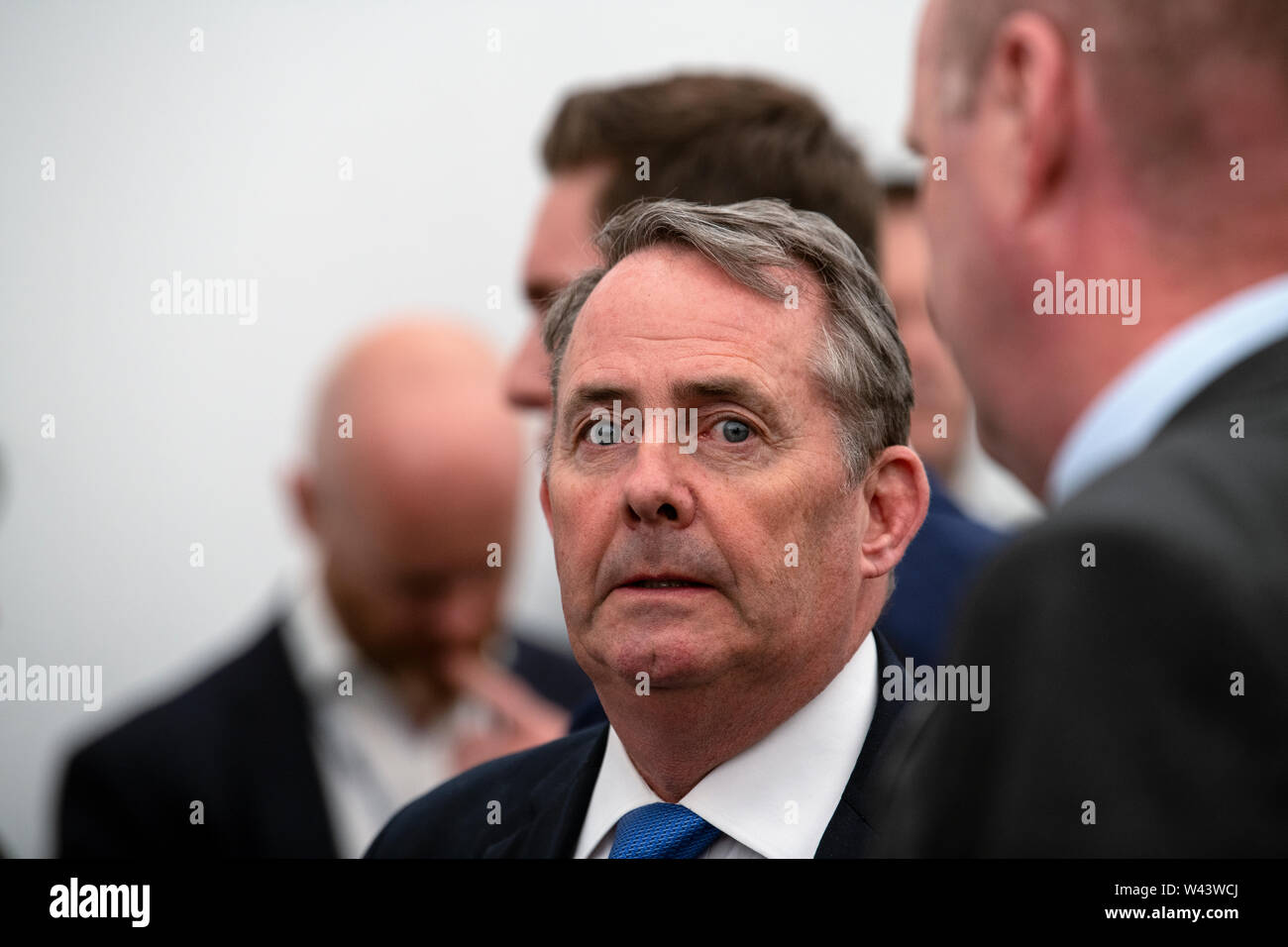 Liam Fox MP, Secretary of State for International Trade unveils the ...