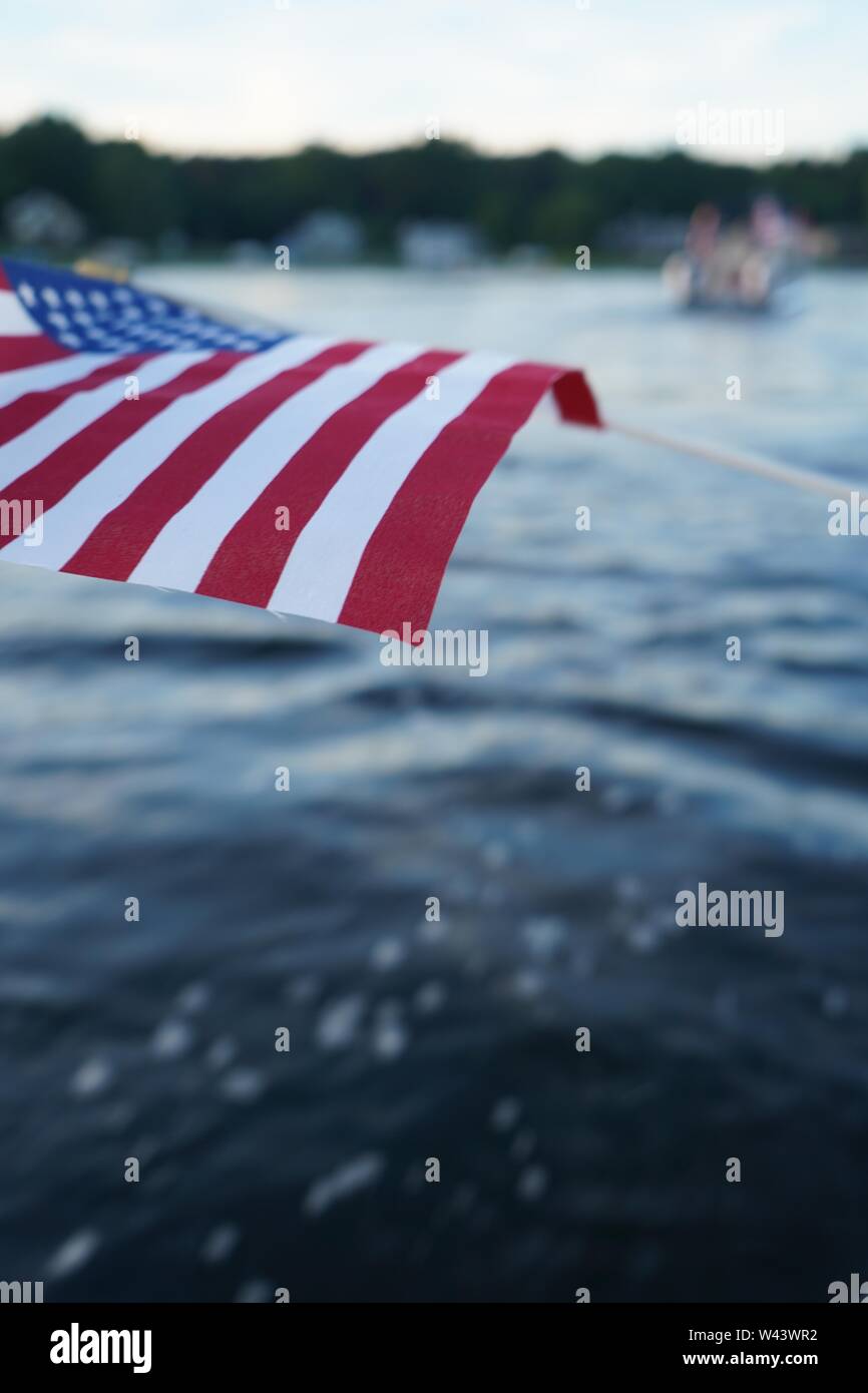 American flag waving on ship hi-res stock photography and images - Alamy