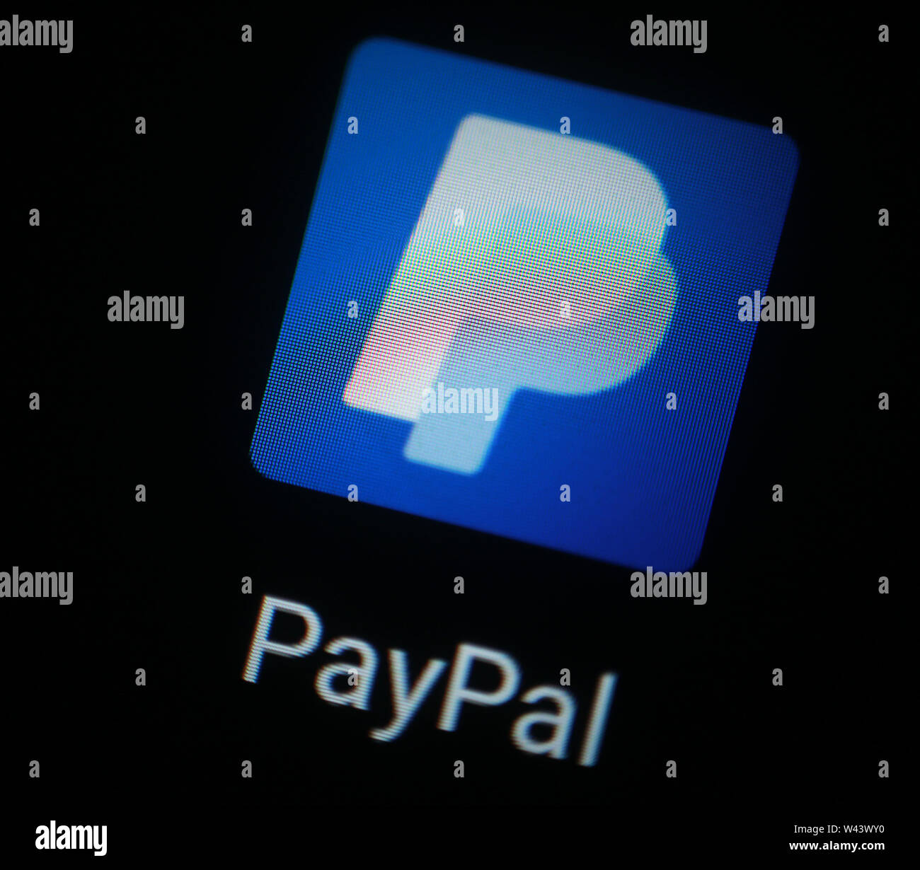 Paypal application icon on computer display Stock Photo - Alamy