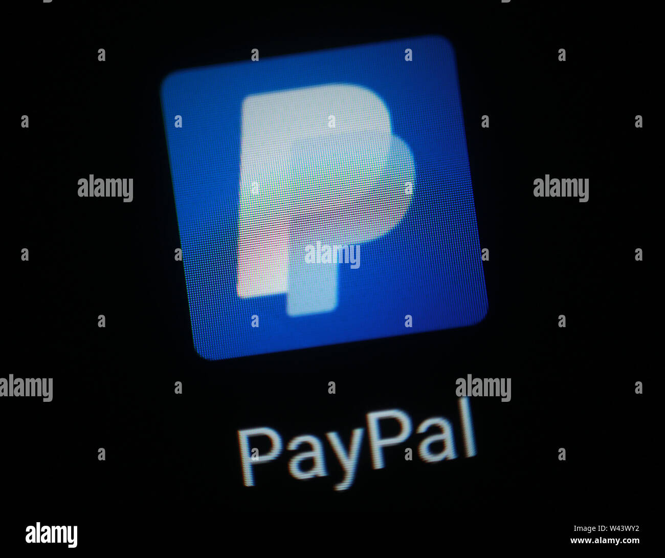Paypal application icon on computer display Stock Photo - Alamy