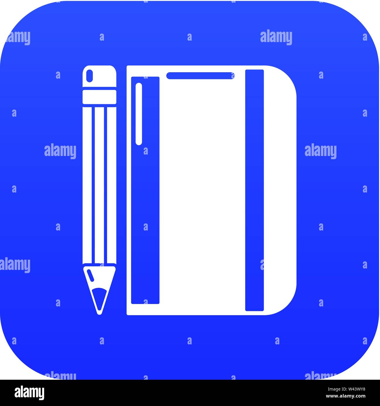 Notepad pencil icon, simple black style Stock Vector Image & Art - Alamy