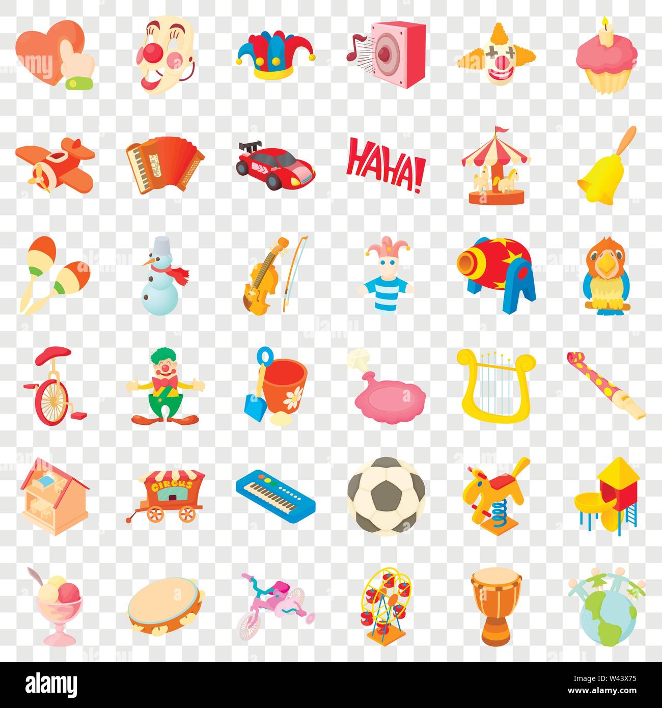 Children icons set, cartoon style Stock Vector Image & Art - Alamy