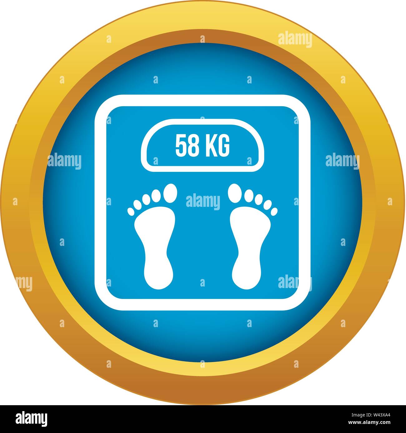 Weight scale icon blue vector isolated Stock Vector Image & Art - Alamy