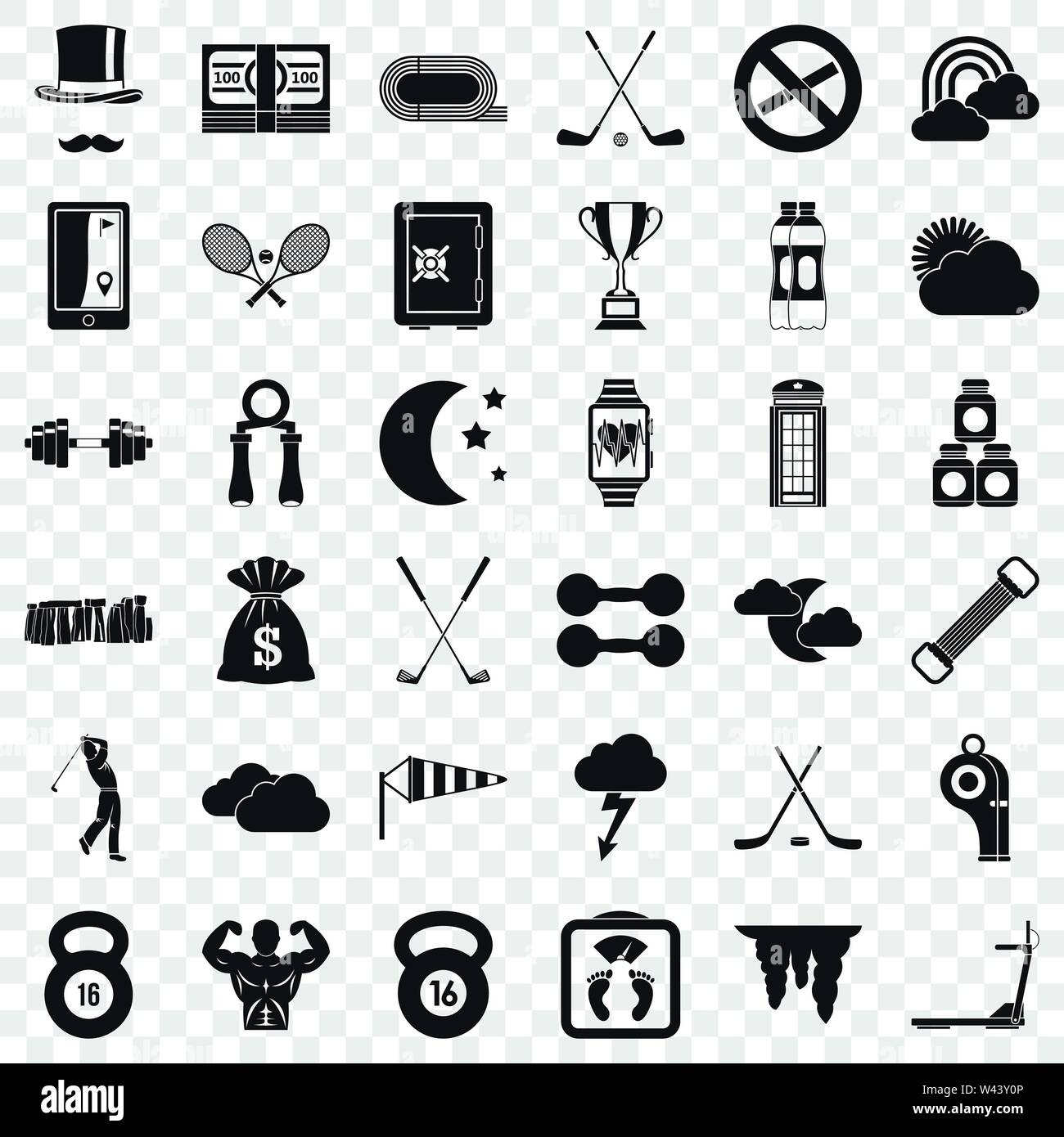 Golf icons set, simple style Stock Vector Image & Art - Alamy