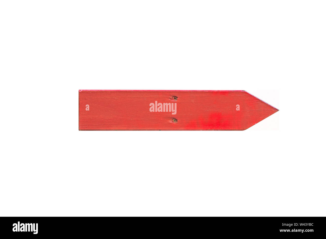 Isolated red wooden sign on white background Stock Photo - Alamy