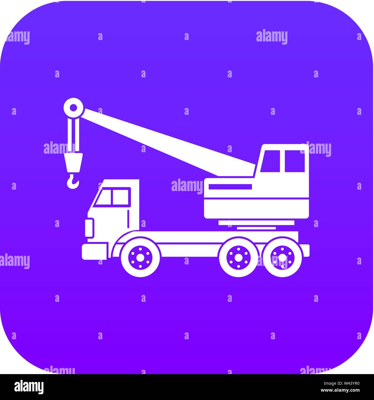 Truck crane icon digital purple Stock Vector Image & Art - Alamy