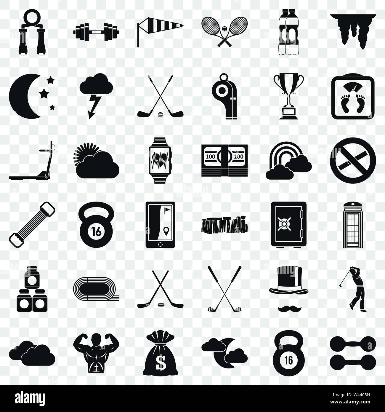 Gymnastics icons set, simple style Stock Vector Image & Art - Alamy