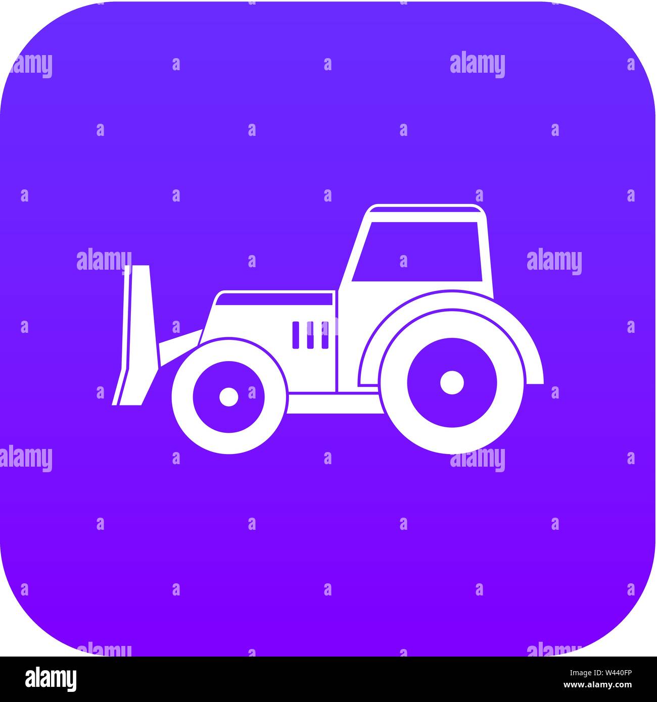 Skid steer loader icon digital purple Stock Vector Image & Art - Alamy