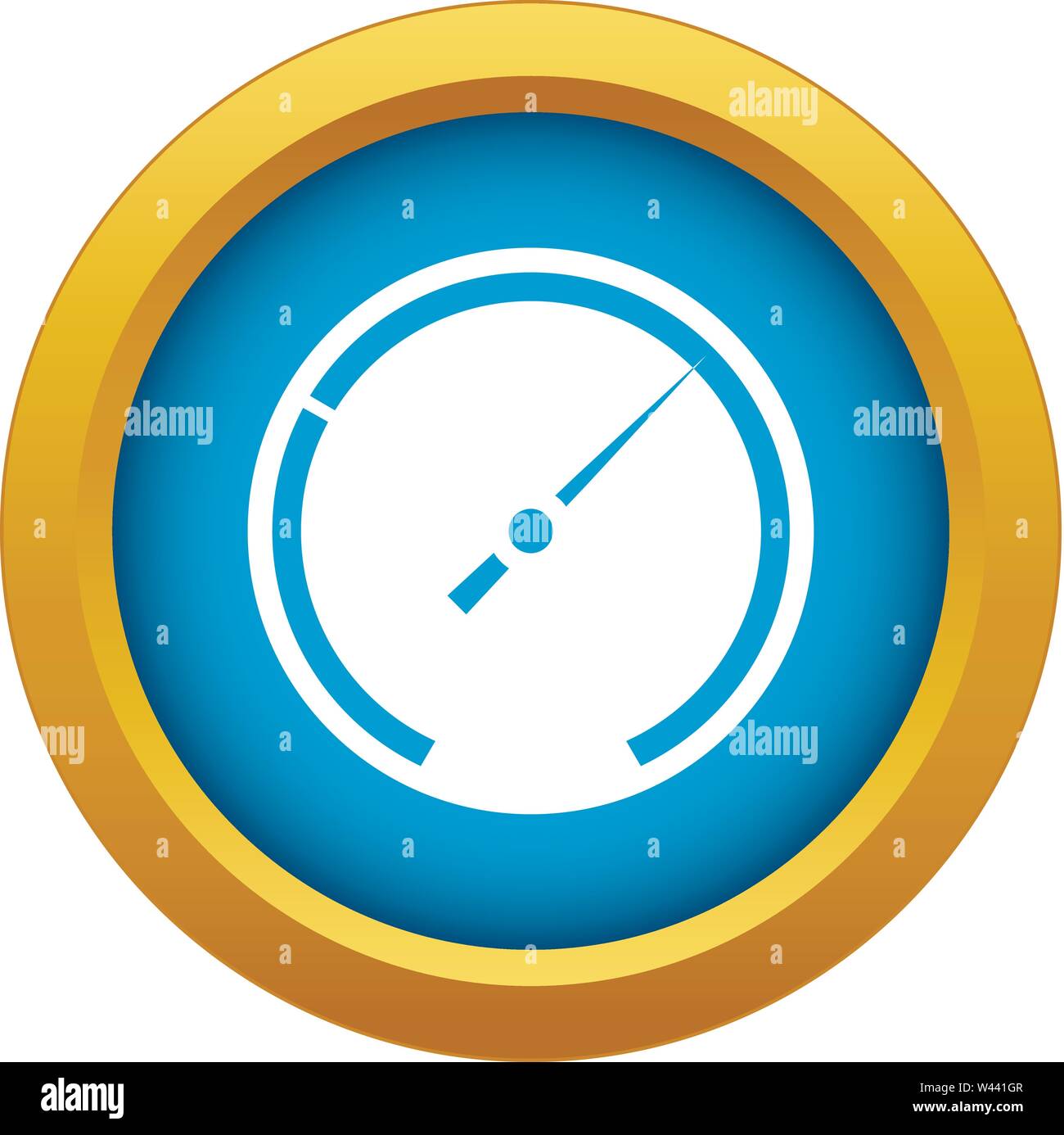 Speedometer icon blue vector isolated Stock Vector Image & Art - Alamy