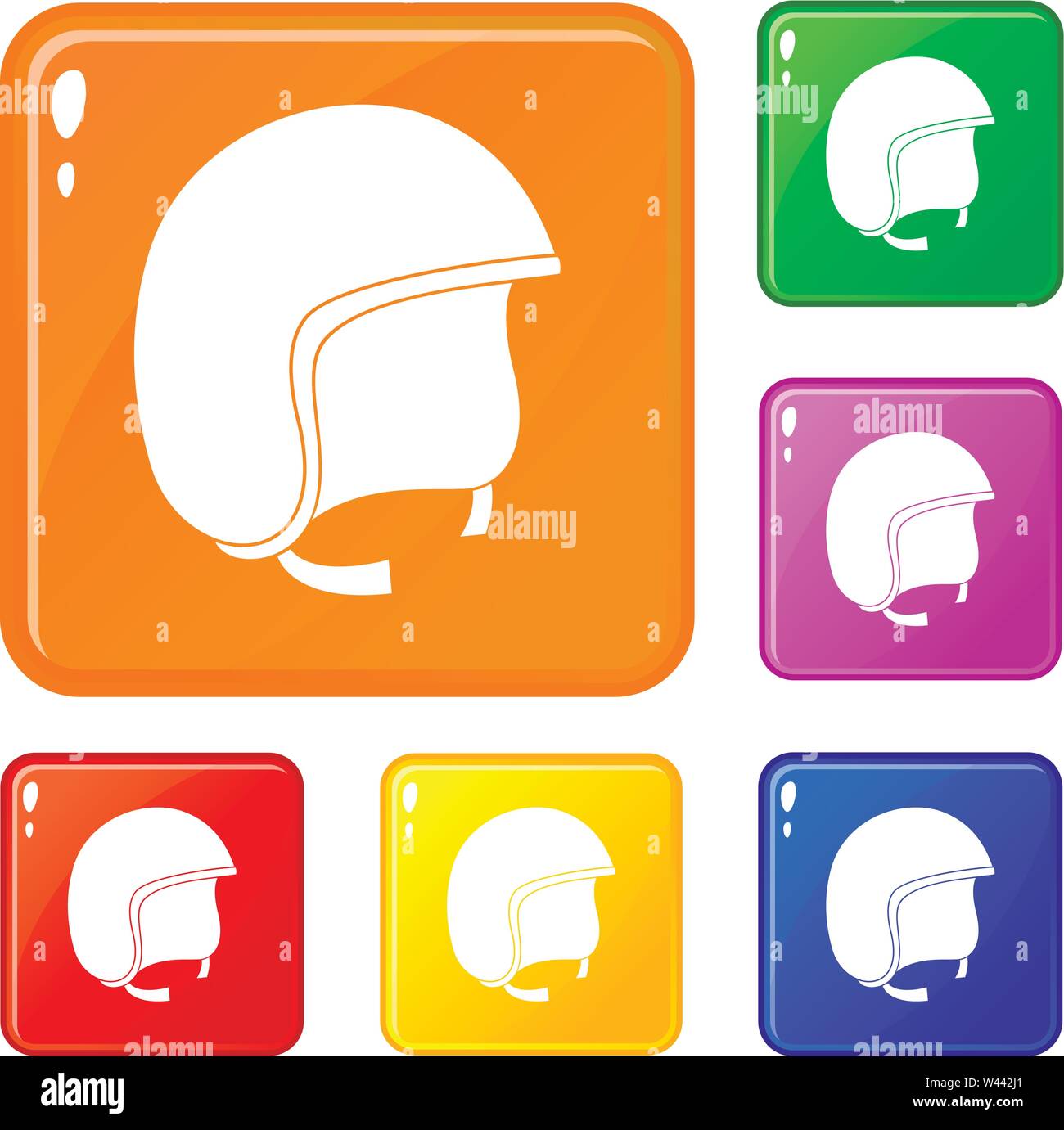 Safety helmet icons set vector color Stock Vector Image & Art - Alamy