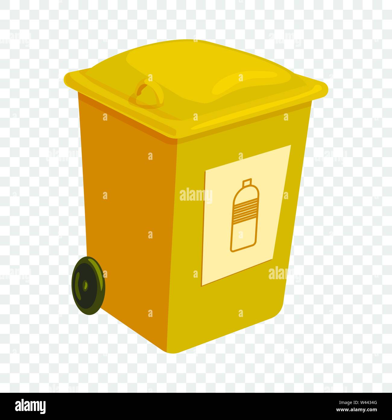 Yellow trashcan icon, cartoon style Stock Vector Image & Art - Alamy