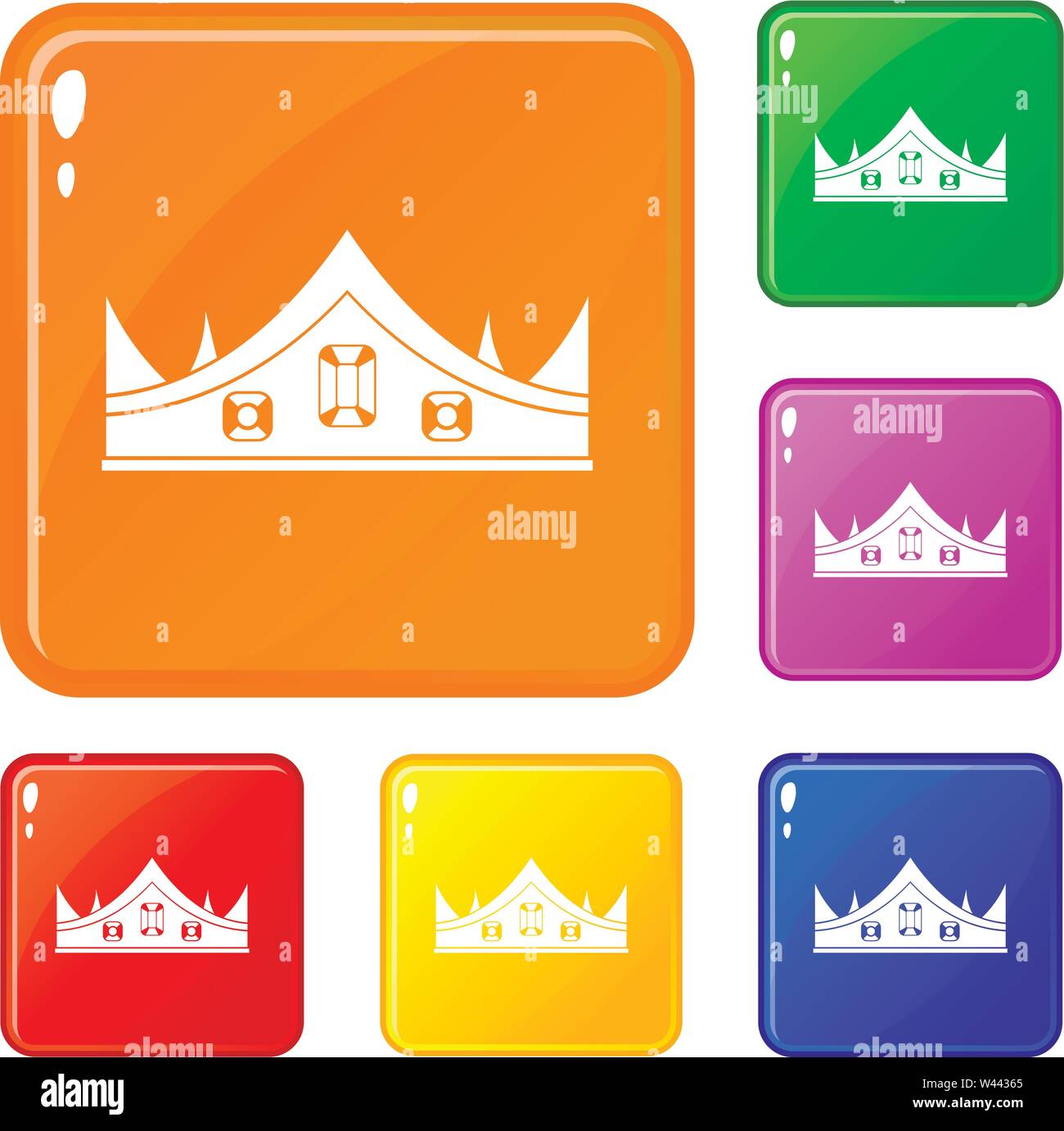 Royal crown icons set vector color Stock Vector Image & Art - Alamy