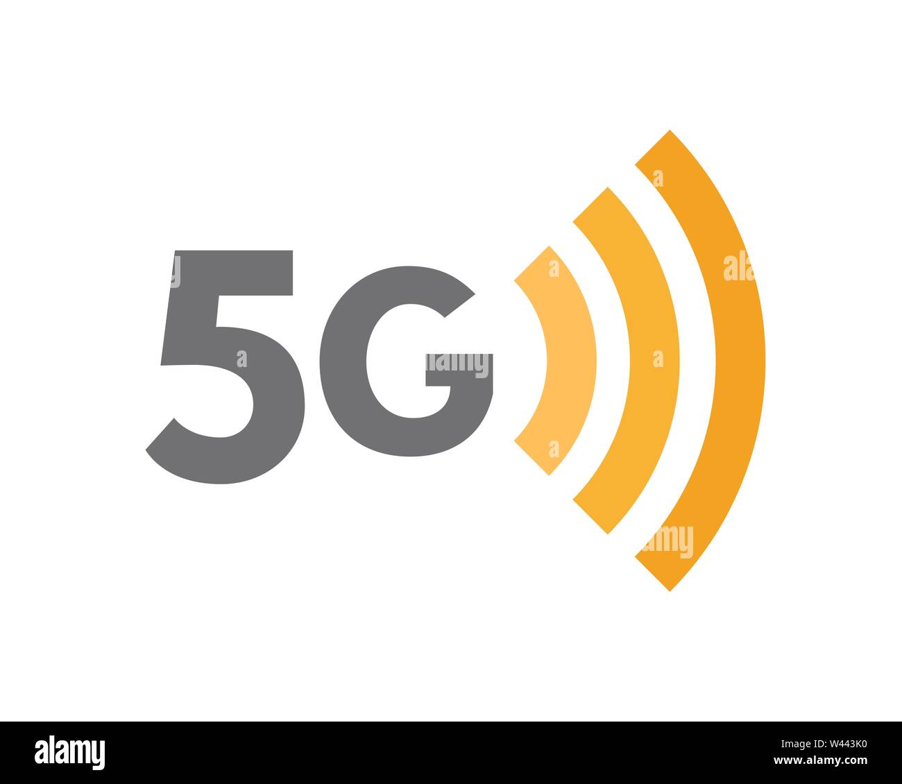 5G network technology symbol. Fifth generation wireless internet icon ...