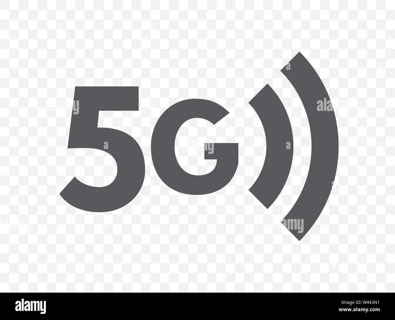 Fifth generation wireless network icon. 5G technology symbol. Connection, fast internet flat ...