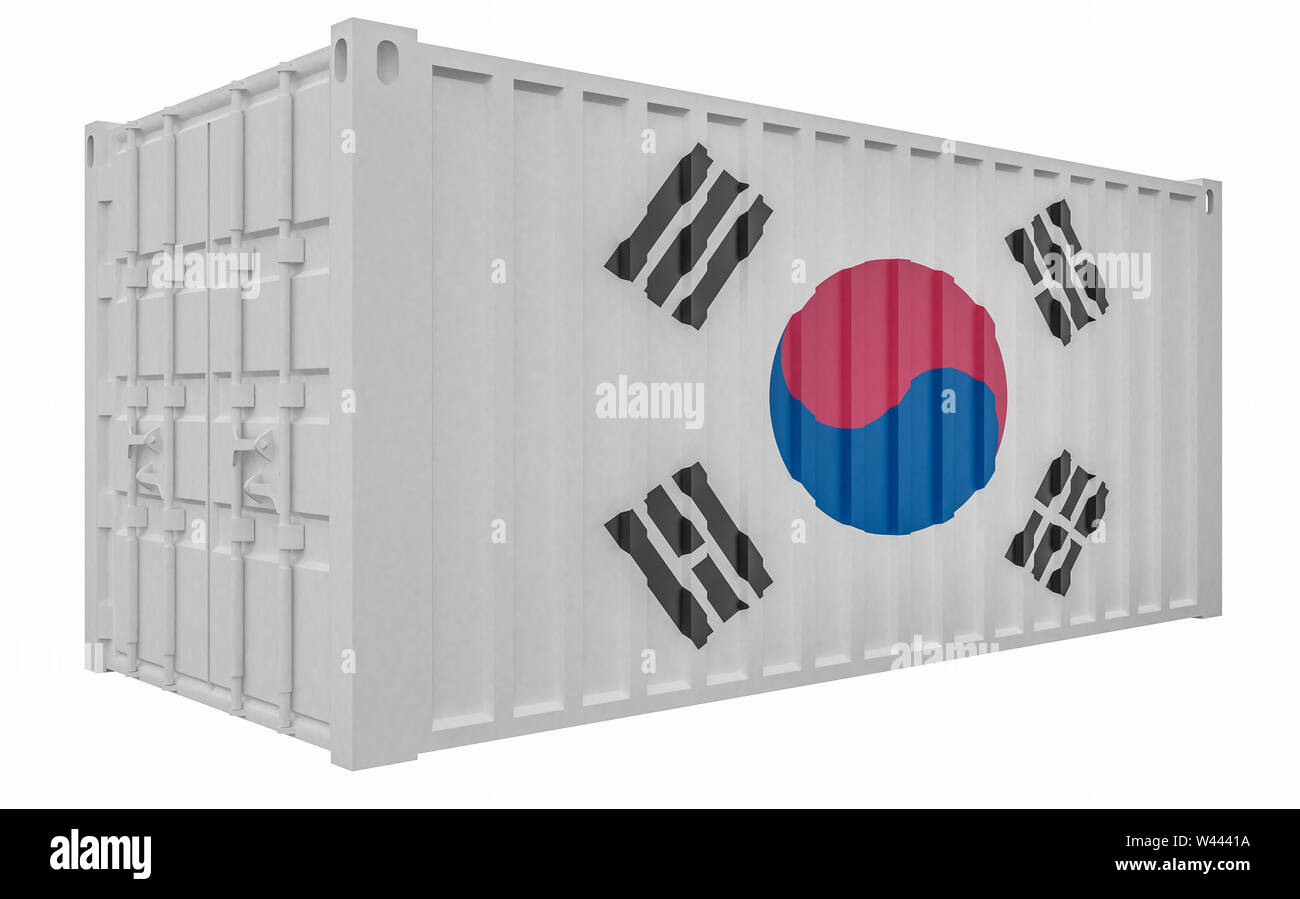 South korea flag shipping container hi-res stock photography and images ...
