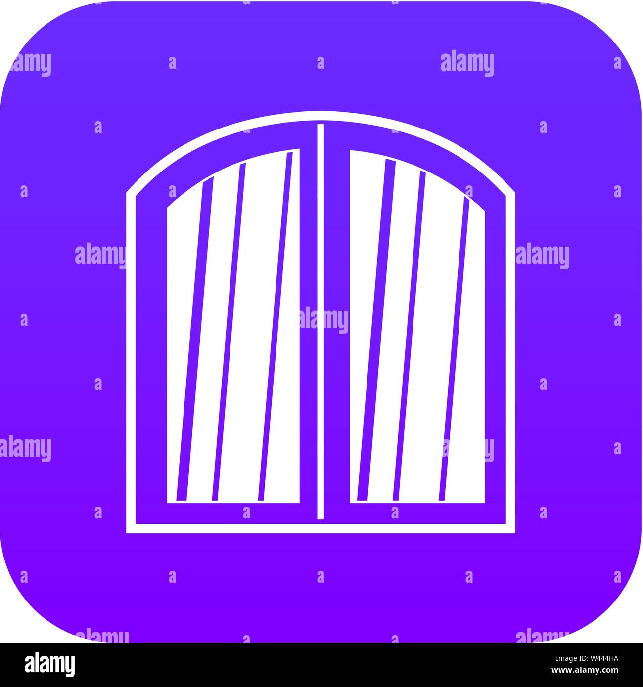 White window arched frame icon digital purple Stock Vector Image & Art ...