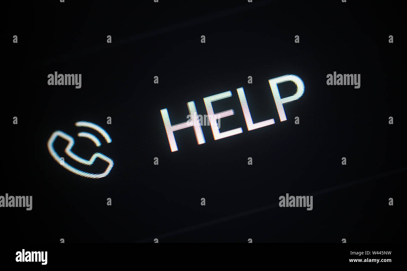 Digital help icon hi-res stock photography and images - Alamy