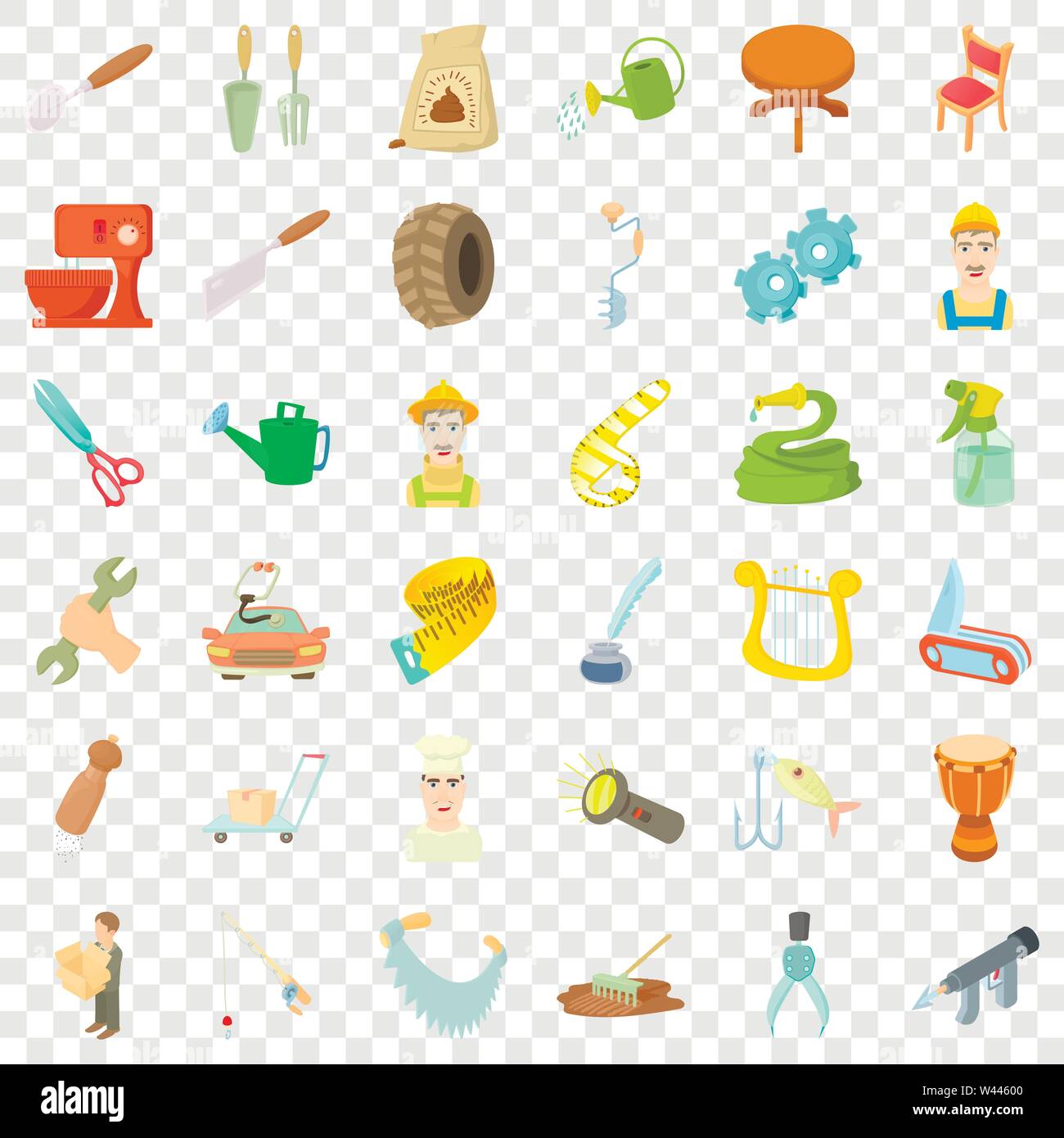 Handicraft icons set, cartoon style Stock Vector Image & Art - Alamy