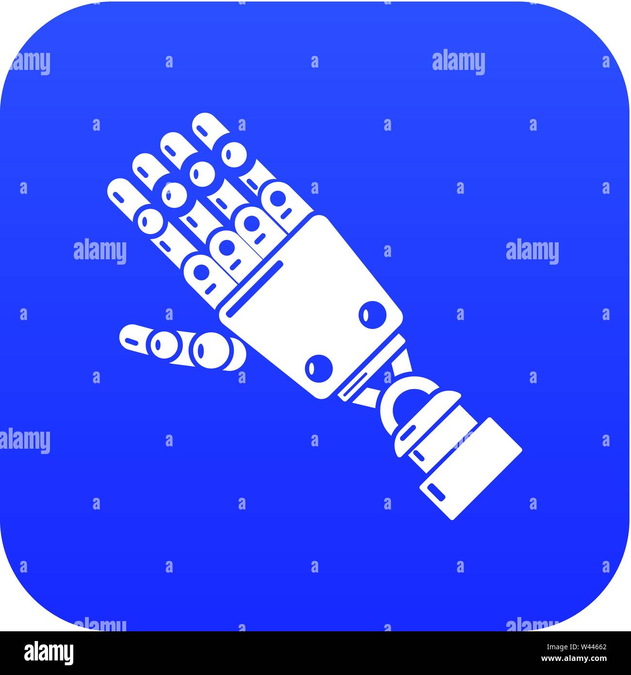 Icon robot arm working Cut Out Stock Images & Pictures - Alamy