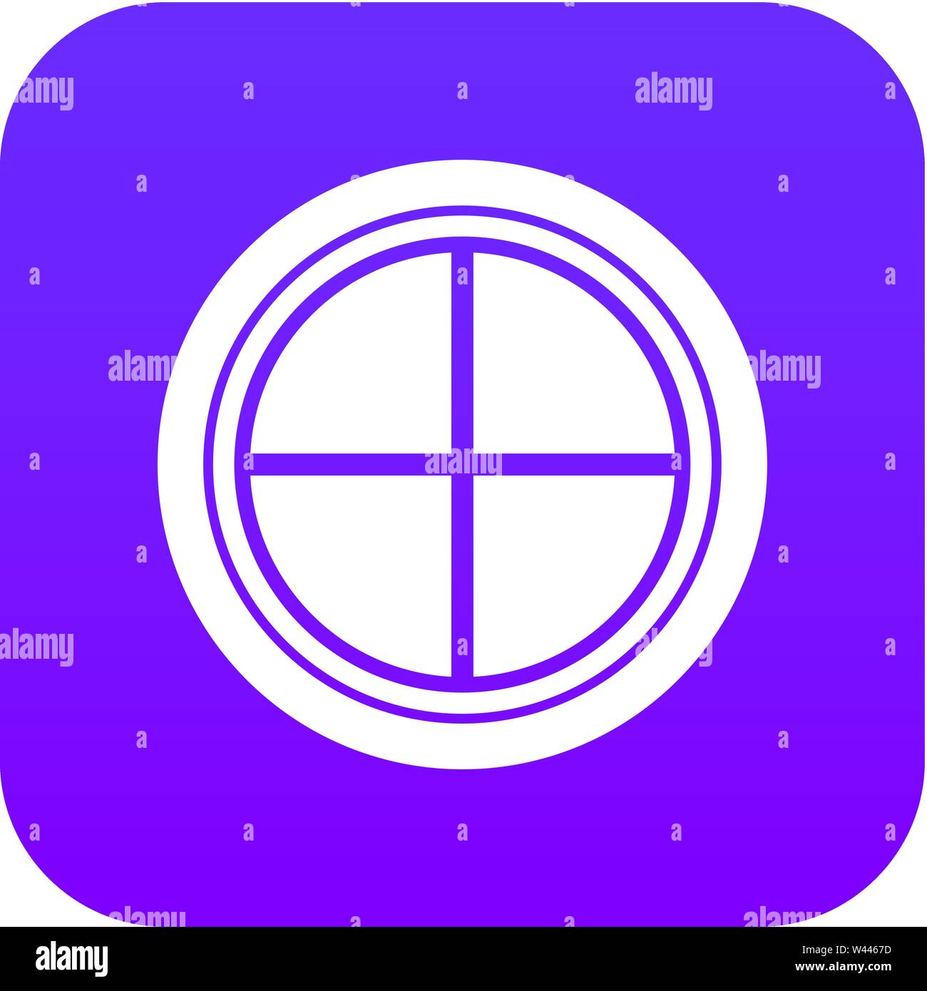 White round window icon digital purple Stock Vector Image & Art - Alamy