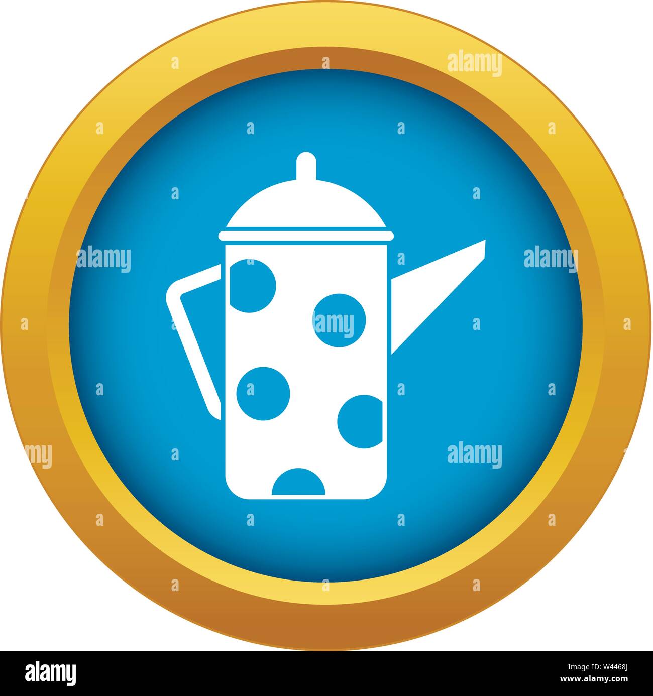 Retro coffee kettle icon blue vector isolated Stock Vector Image & Art ...