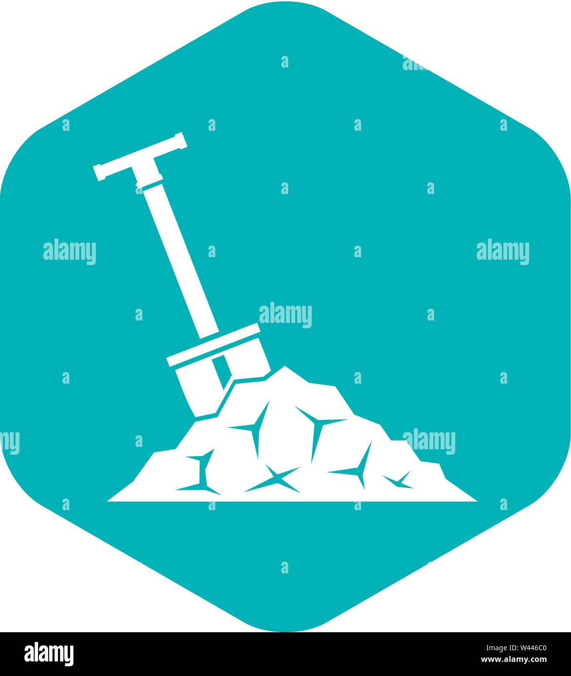 Coal stone icon simple Cut Out Stock Images & Pictures - Alamy