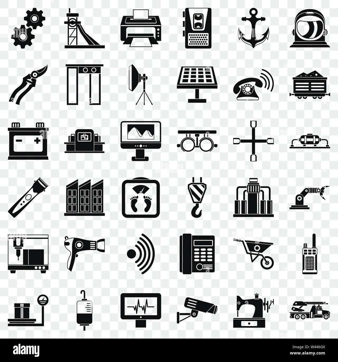 Equipment icons set, simple style Stock Vector Image & Art - Alamy