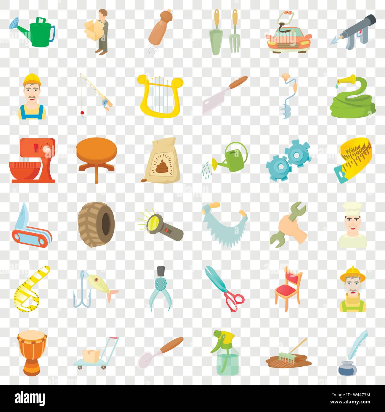 Repair icons set, cartoon style Stock Vector Image & Art - Alamy