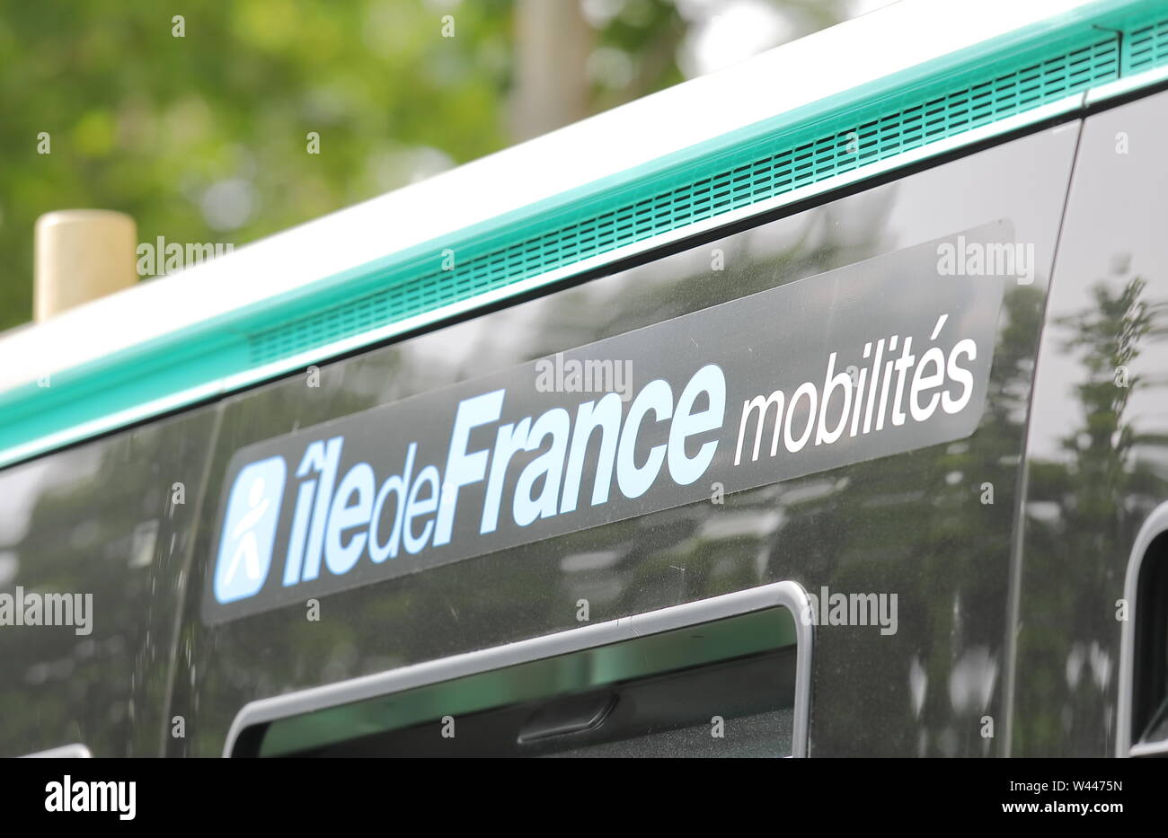 Public regional bus sign Paris France Stock Photo - Alamy