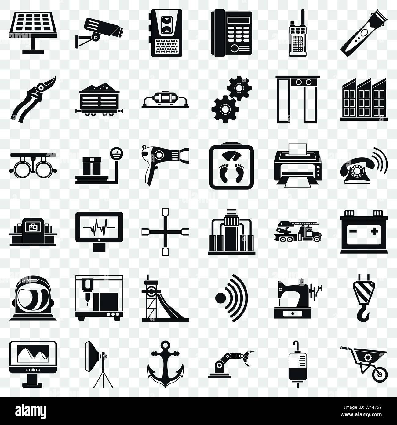 Anchor icons set, simple style Stock Vector Image & Art - Alamy