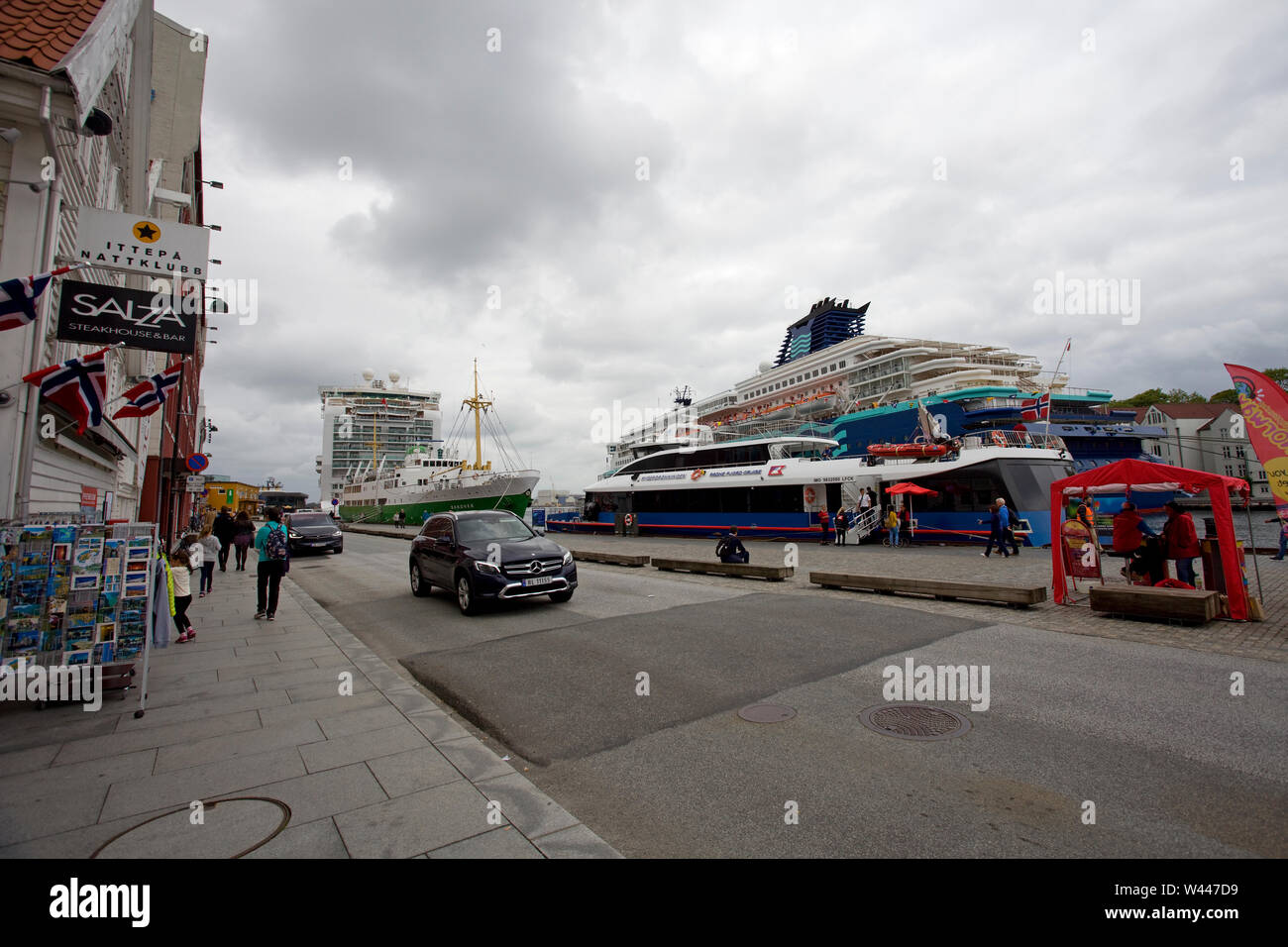 Cruise ships docked in port, Stavanger, Norway Stock Photo - Alamy