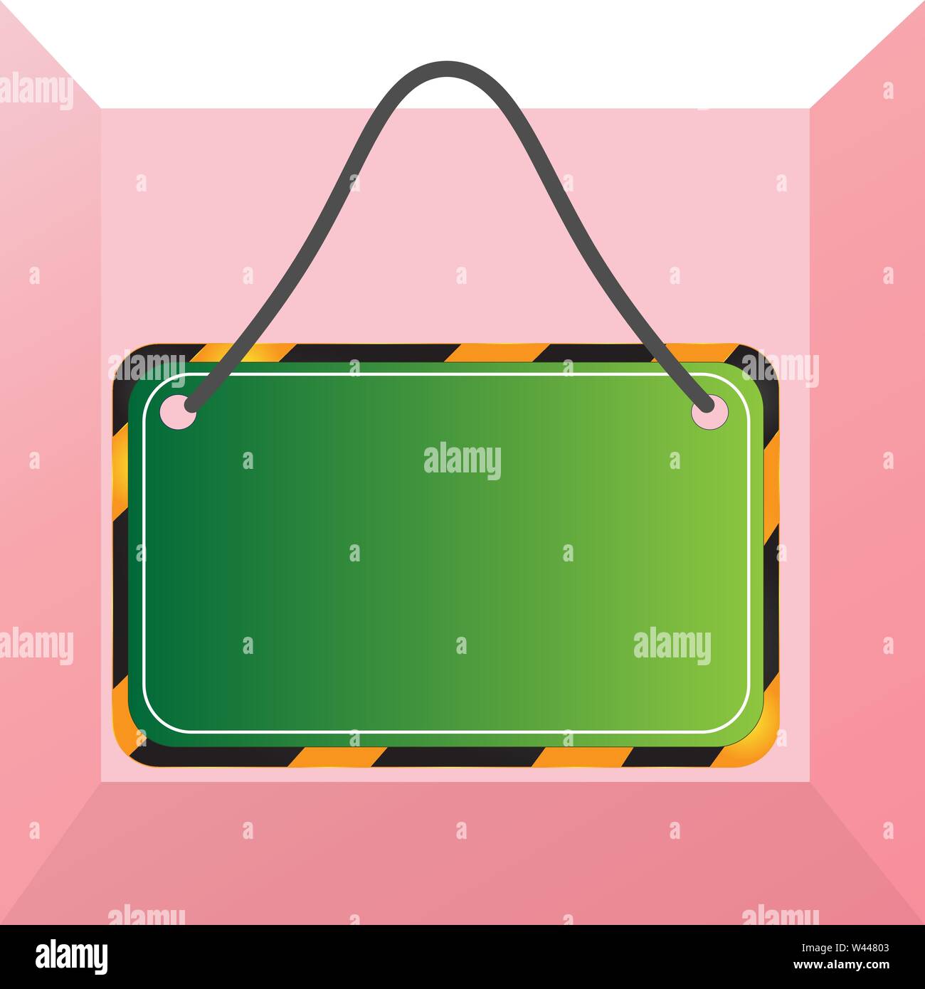 Banner attached to wall Stock Vector Images - Alamy