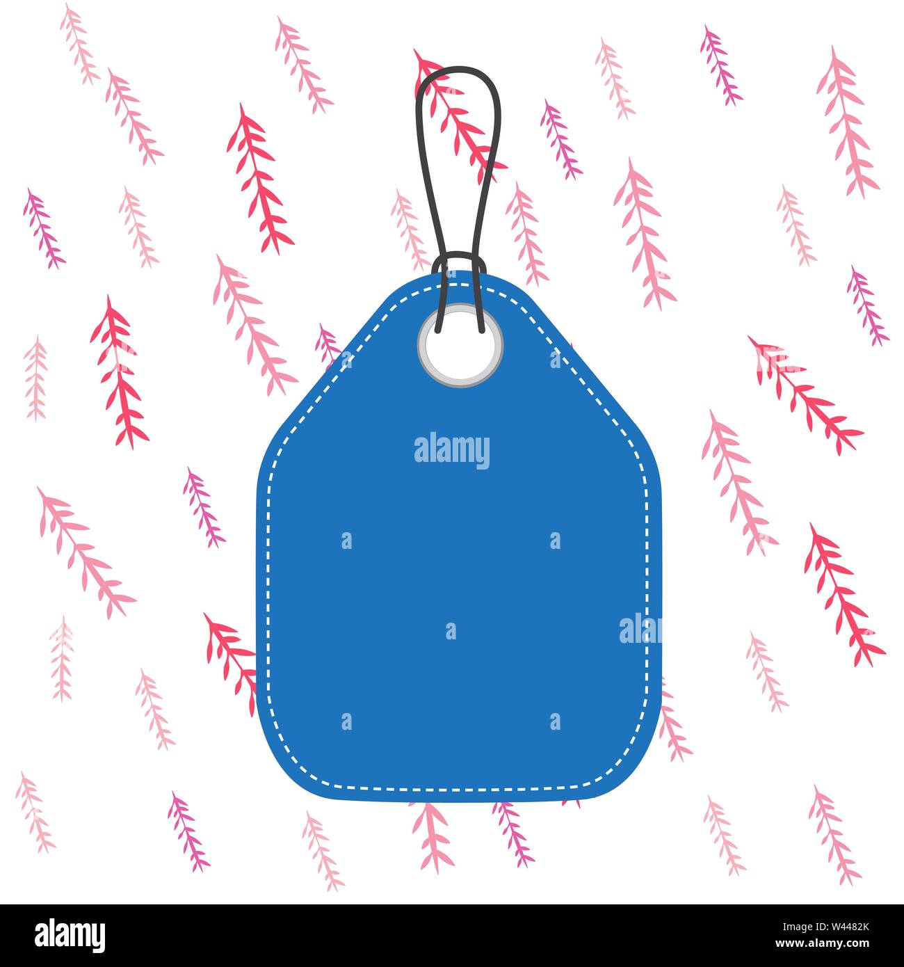 Empty tag blank space colorful background label rectangle attached ...