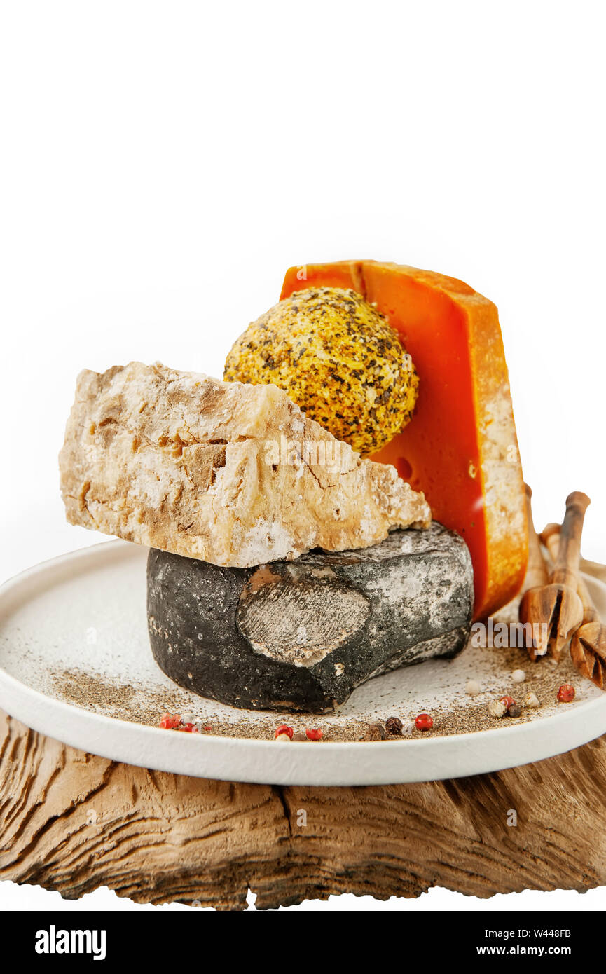 Cheddar cheese varieties Cut Out Stock Images & Pictures - Alamy