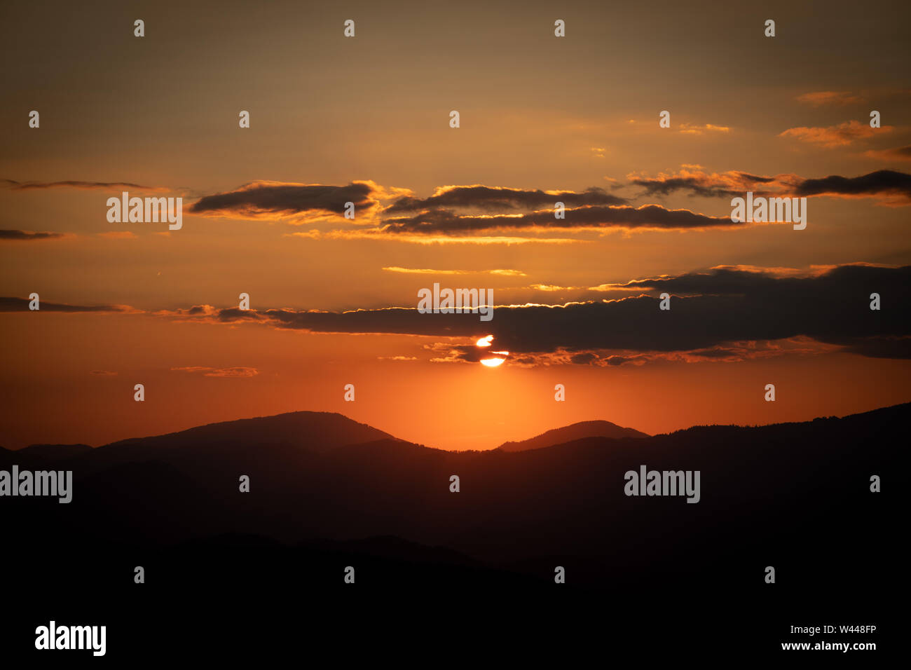 Sunset in the Mountains in the Alps of lower Austria Stock Photo - Alamy