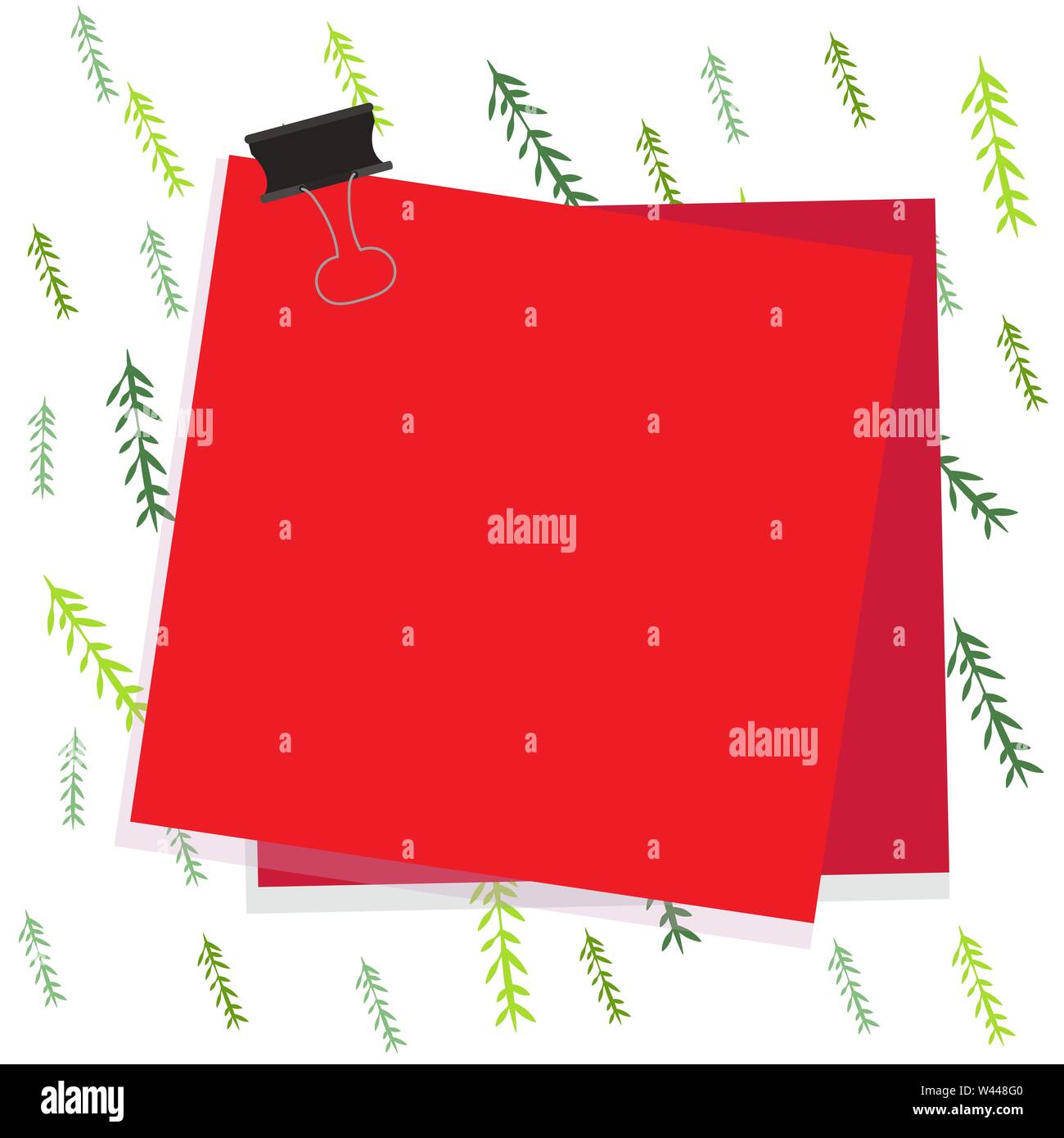 Paper stuck binder clip colorful background reminder memo office supply ...