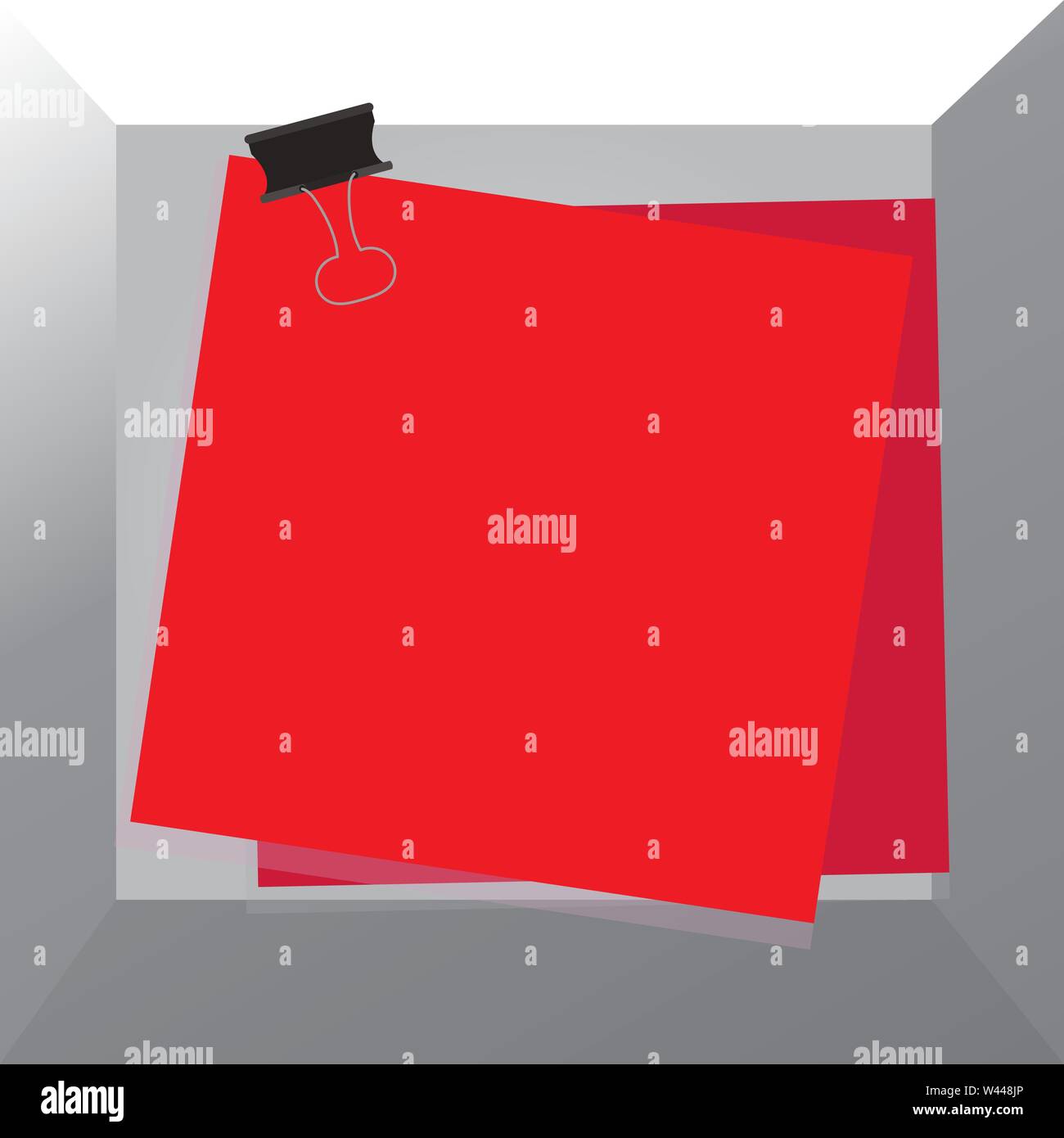 Paper stuck binder clip colorful background reminder memo office supply ...