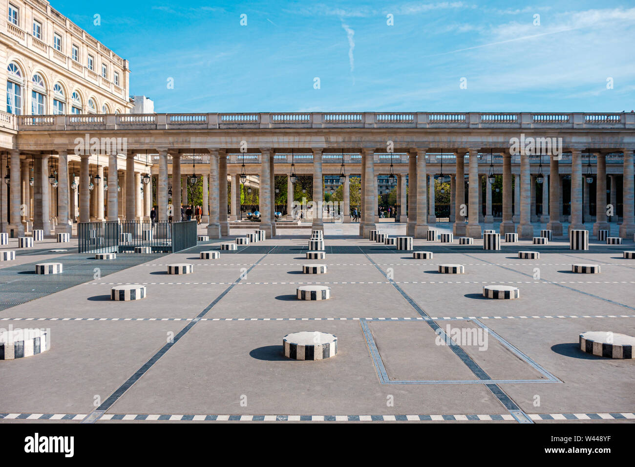 Sculpture at the Palais-Royal Palace (Palais-Cardinal) located in Paris ...
