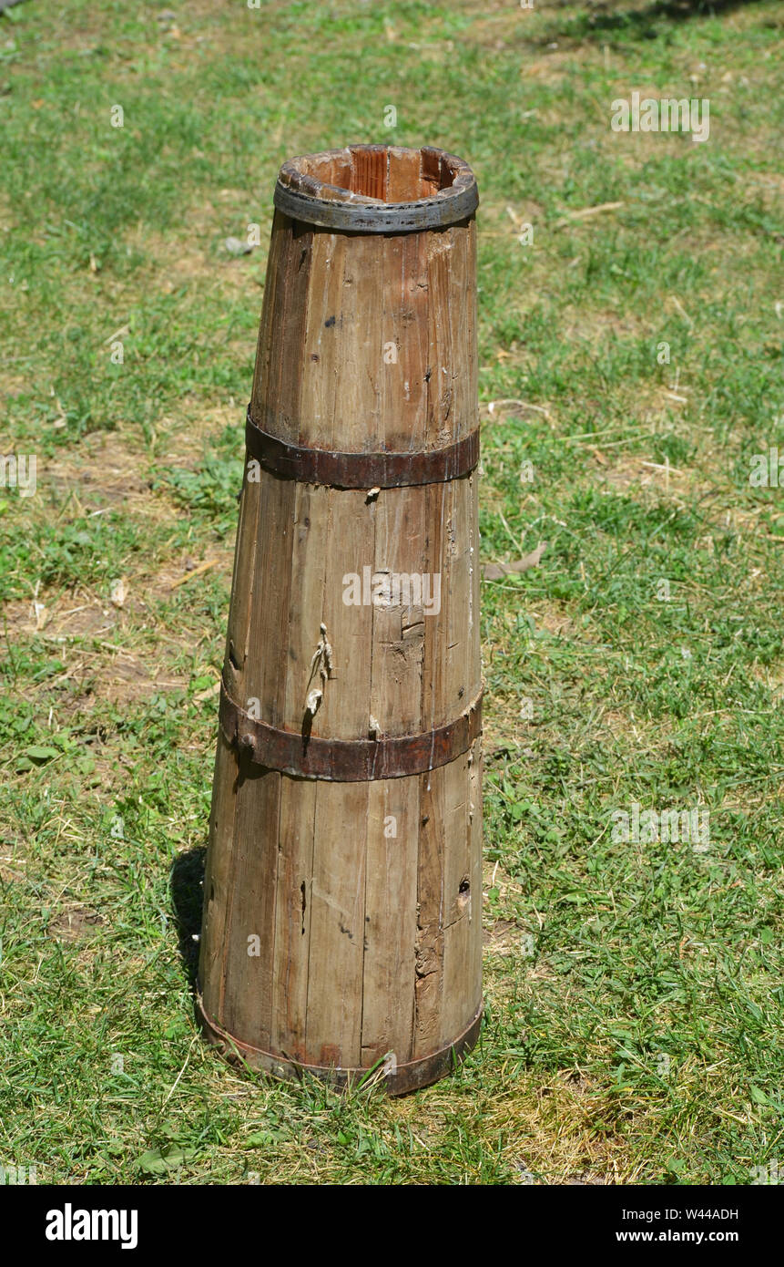 Traditional wooden butter churner in the Nuratau mountains, Uzbekistan ...