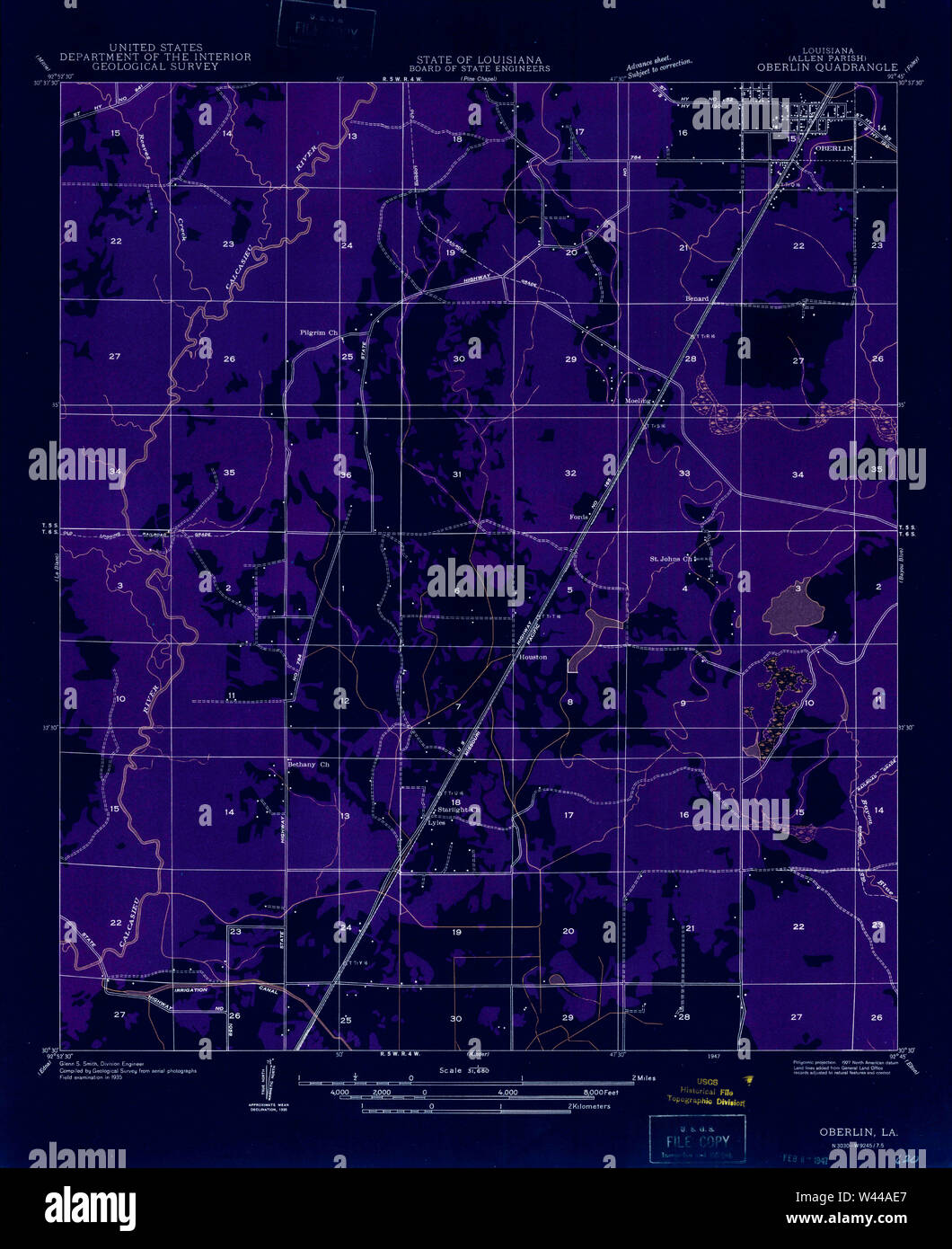 Map of oberlin hi-res stock photography and images - Alamy