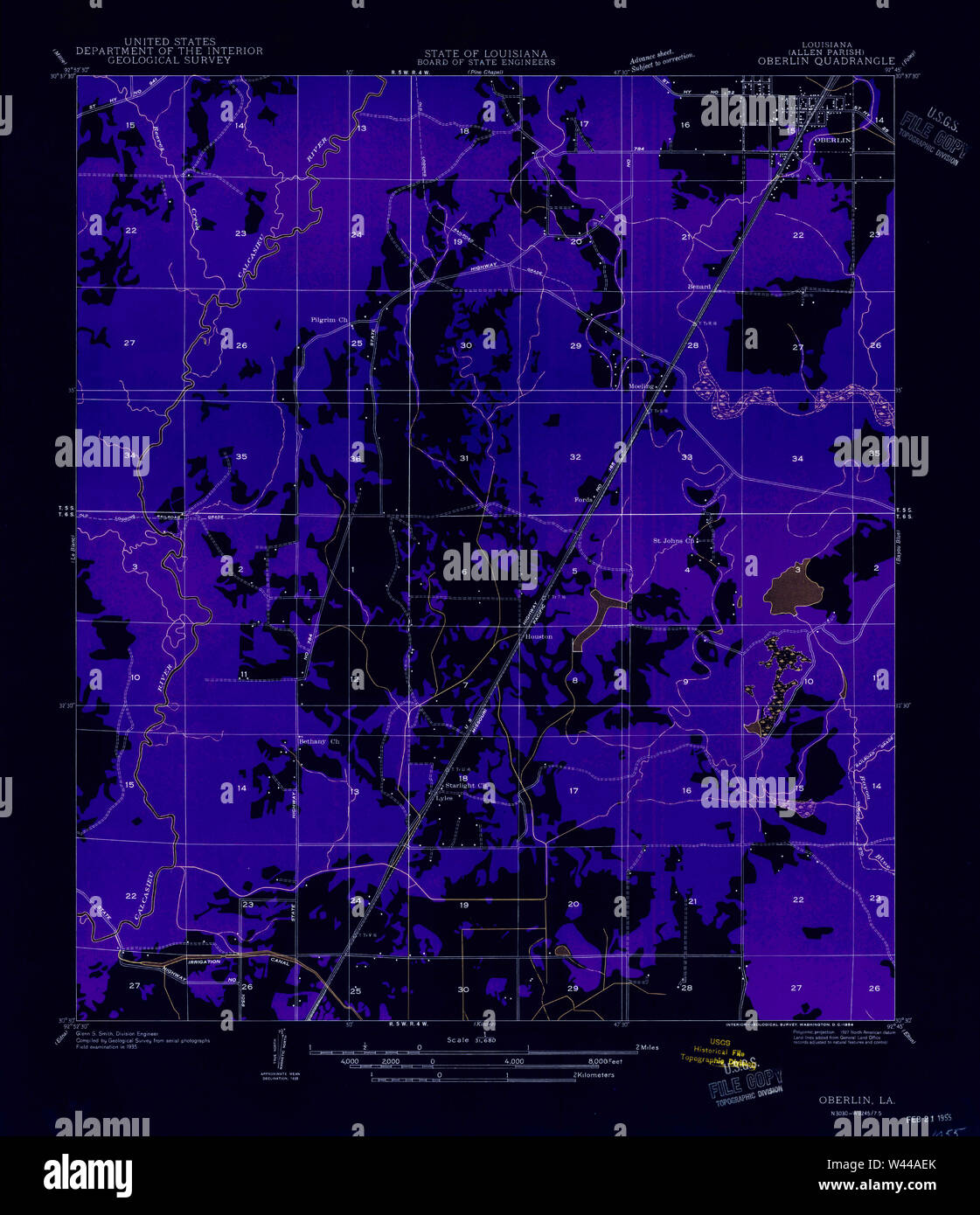 Map of oberlin hi-res stock photography and images - Alamy