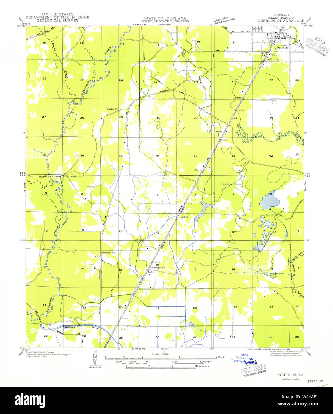 Map of oberlin hi-res stock photography and images - Alamy