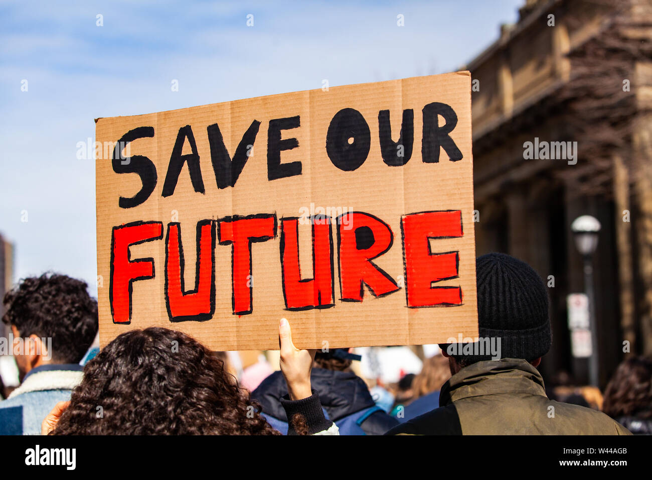 Save our planet for our future placard hi-res stock photography and ...