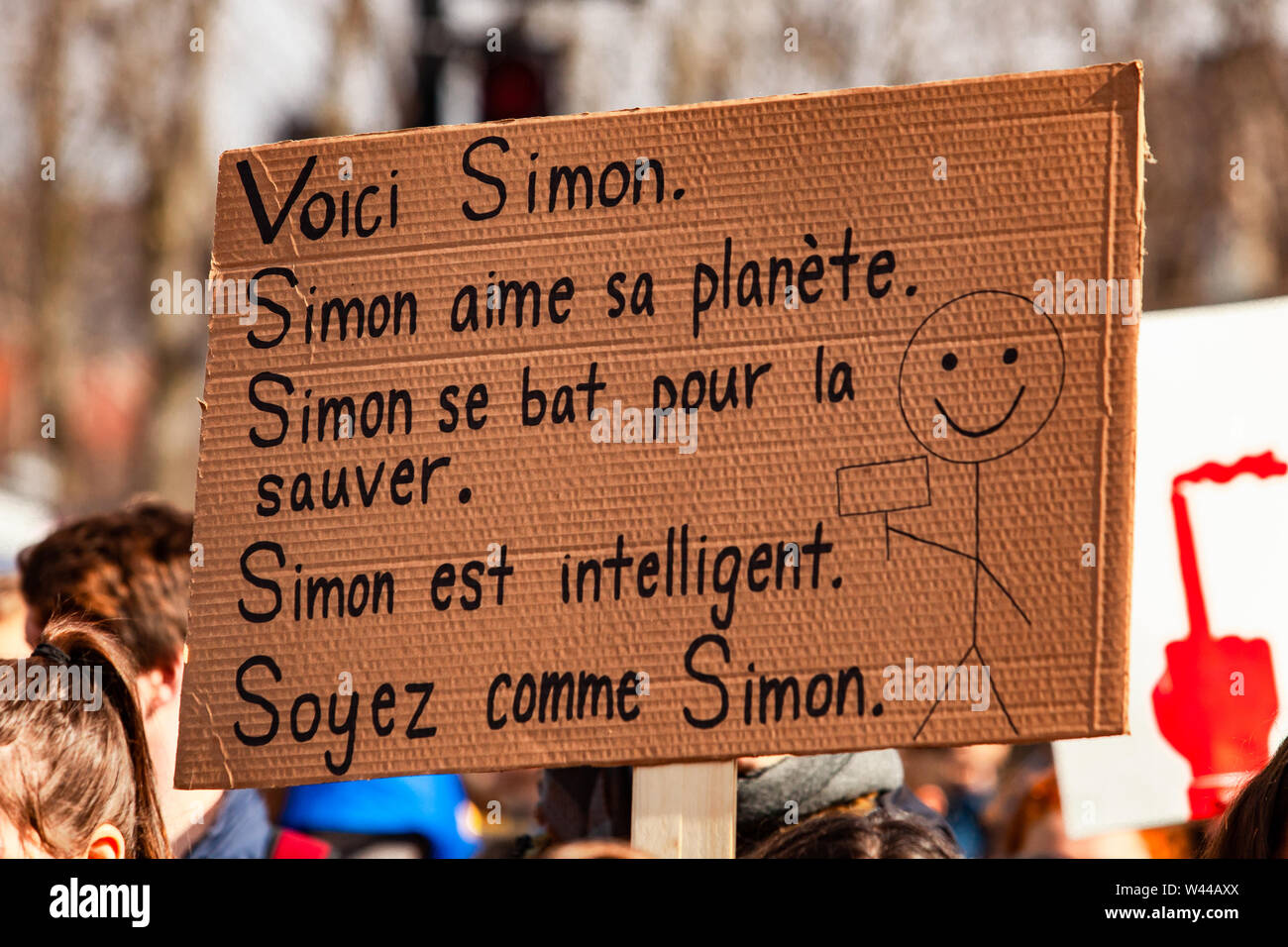 A conceptual French sign depicts the this is Simon, be like Simon meme ...