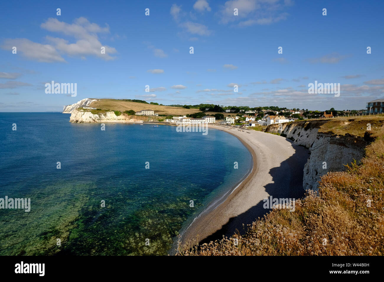 View of Freshwater Bay, Isle of Wight, England, UK Stock Photo - Alamy