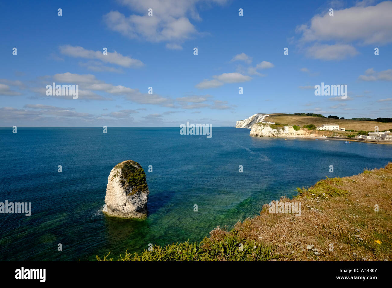 View of Freshwater Bay, Isle of Wight, England, UK Stock Photo - Alamy