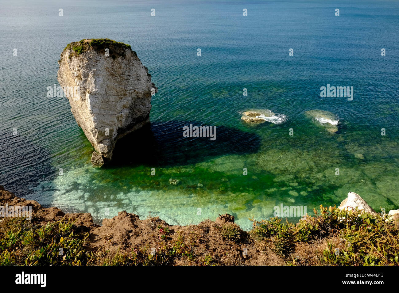 View of Freshwater Bay, Isle of Wight, England, UK Stock Photo - Alamy