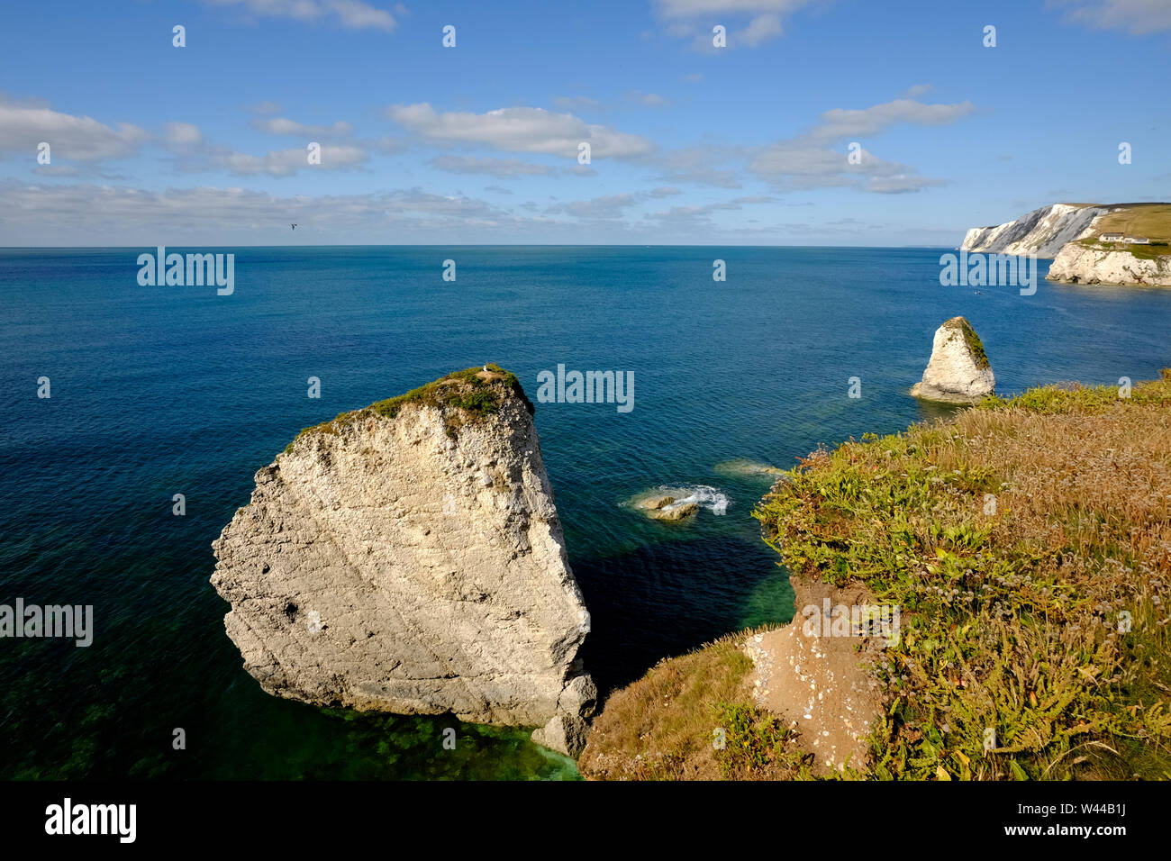 View of Freshwater Bay, Isle of Wight, England, UK Stock Photo - Alamy