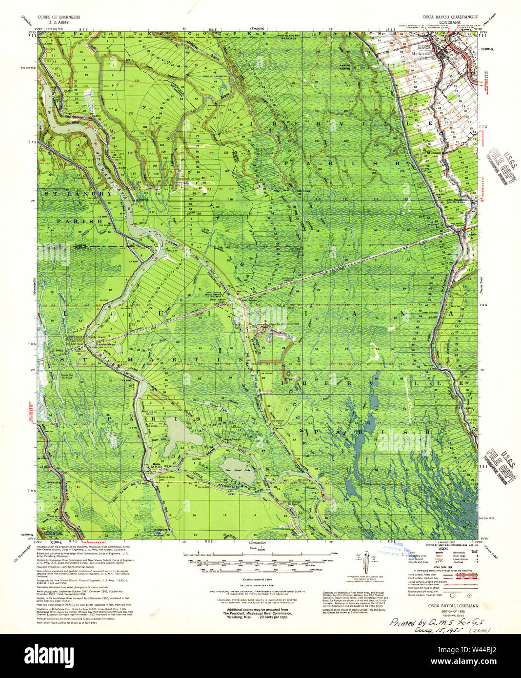 Bayou louisiana map hi-res stock photography and images - Alamy