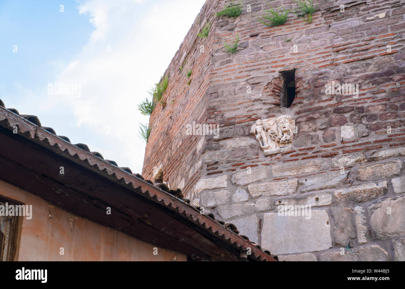 Ankara/Turkey-July 06 2019: Old stone structures and sculpture used in ...